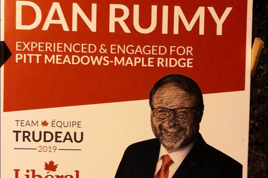 Liberal candidate’s election sign in B.C. vandalized with blackface ...