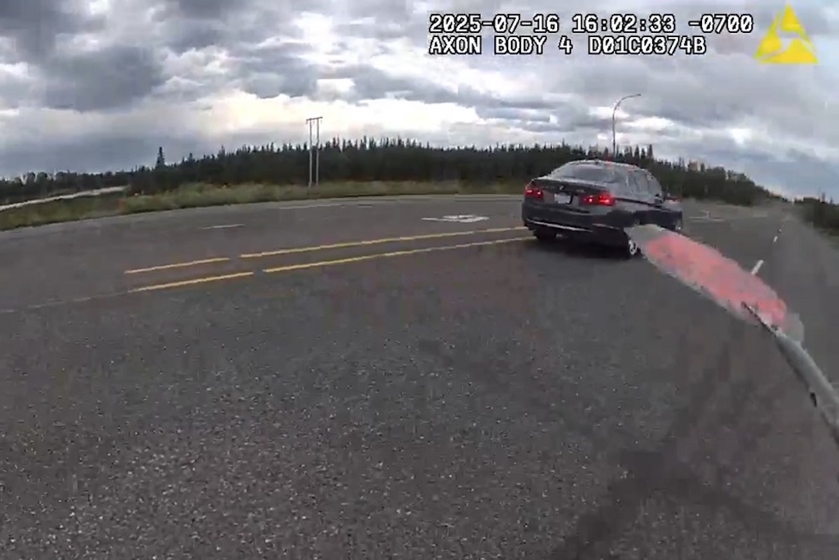 Distracted, speeding Kelowna driver nearly strikes Cariboo highway ...